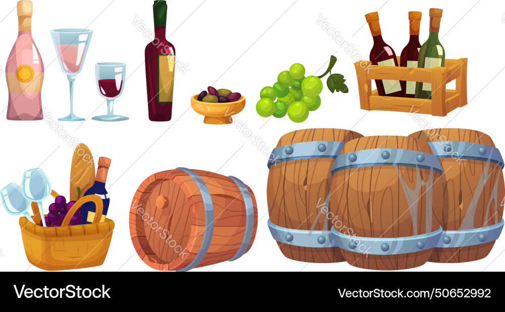 Wine storage and drinking cartoon Royalty Free Vector Image