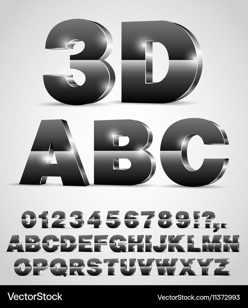 Alphabet font Royalty Free Vector Image - VectorStock