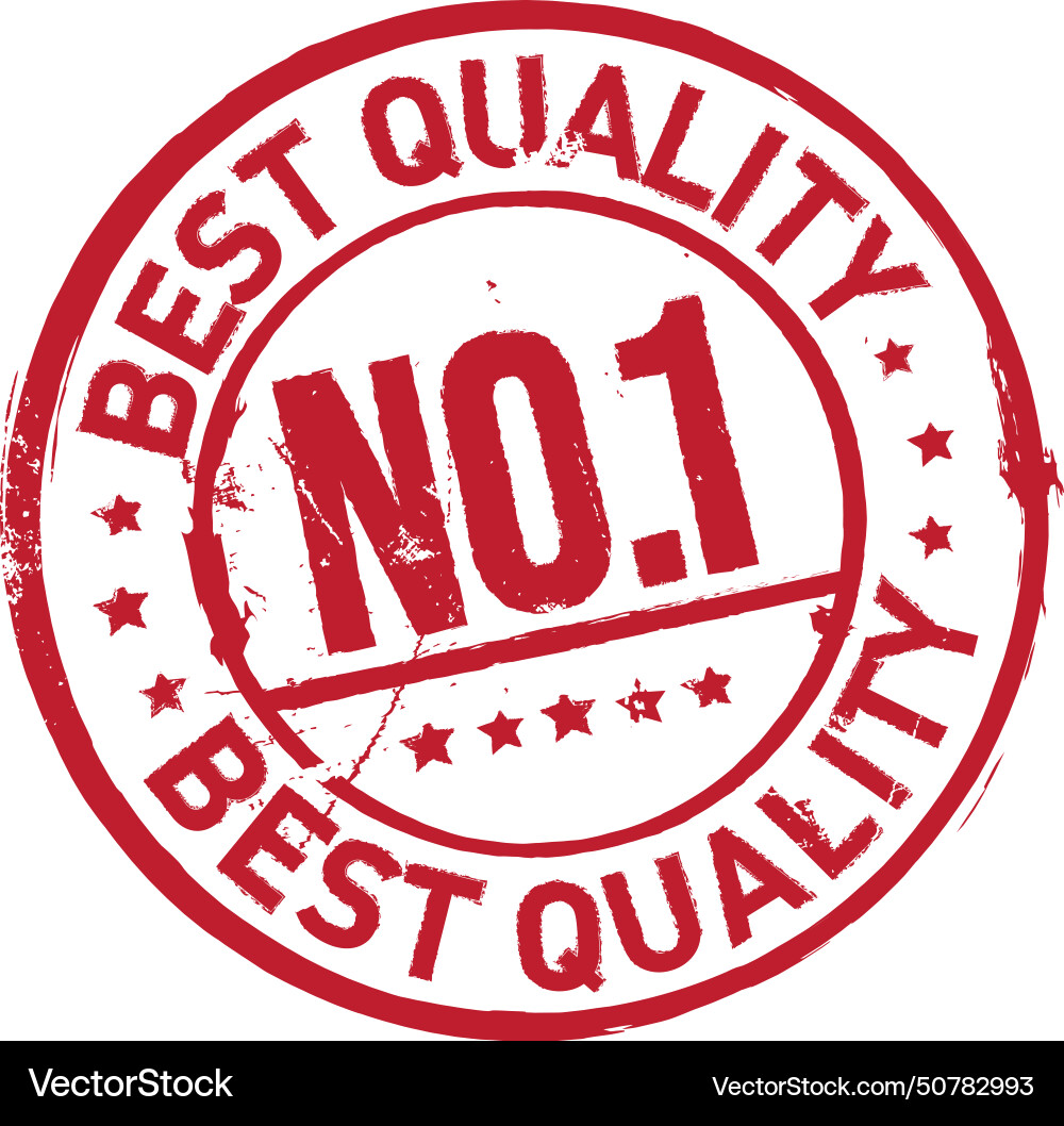 Best quality stamp no 1 Royalty Free Vector Image