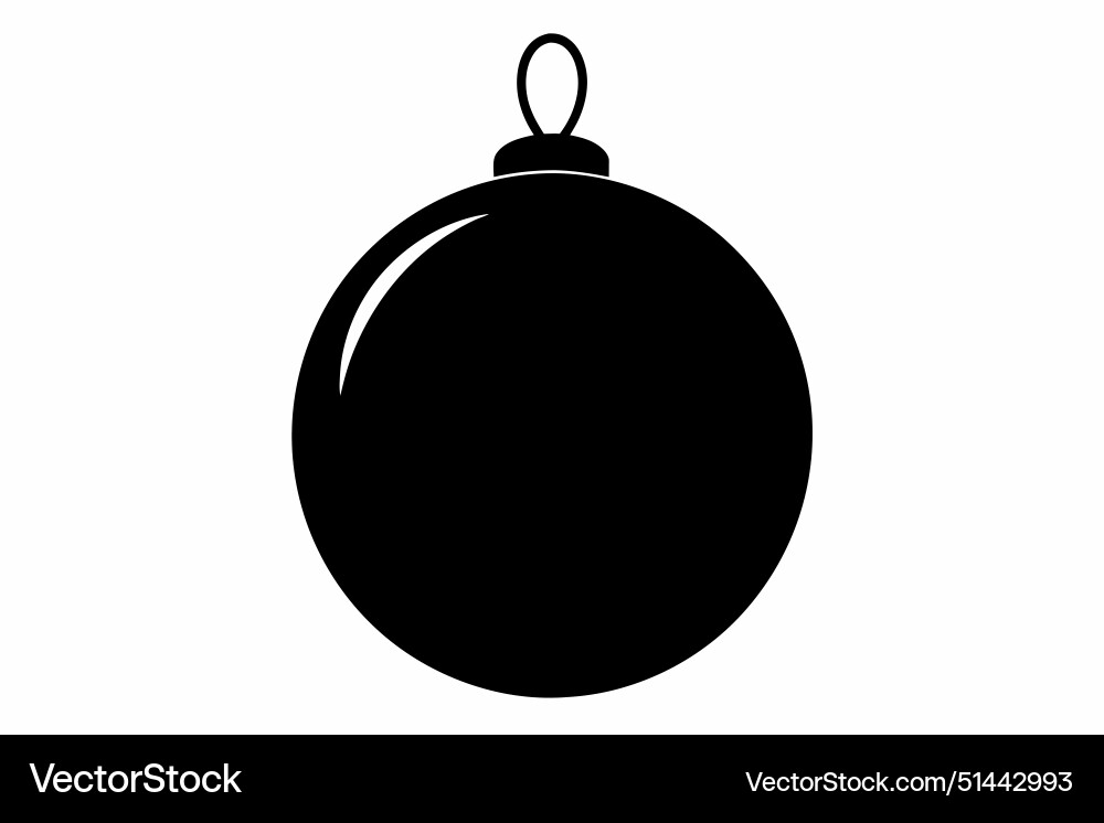 Black and white christmas ornament isolated Vector Image