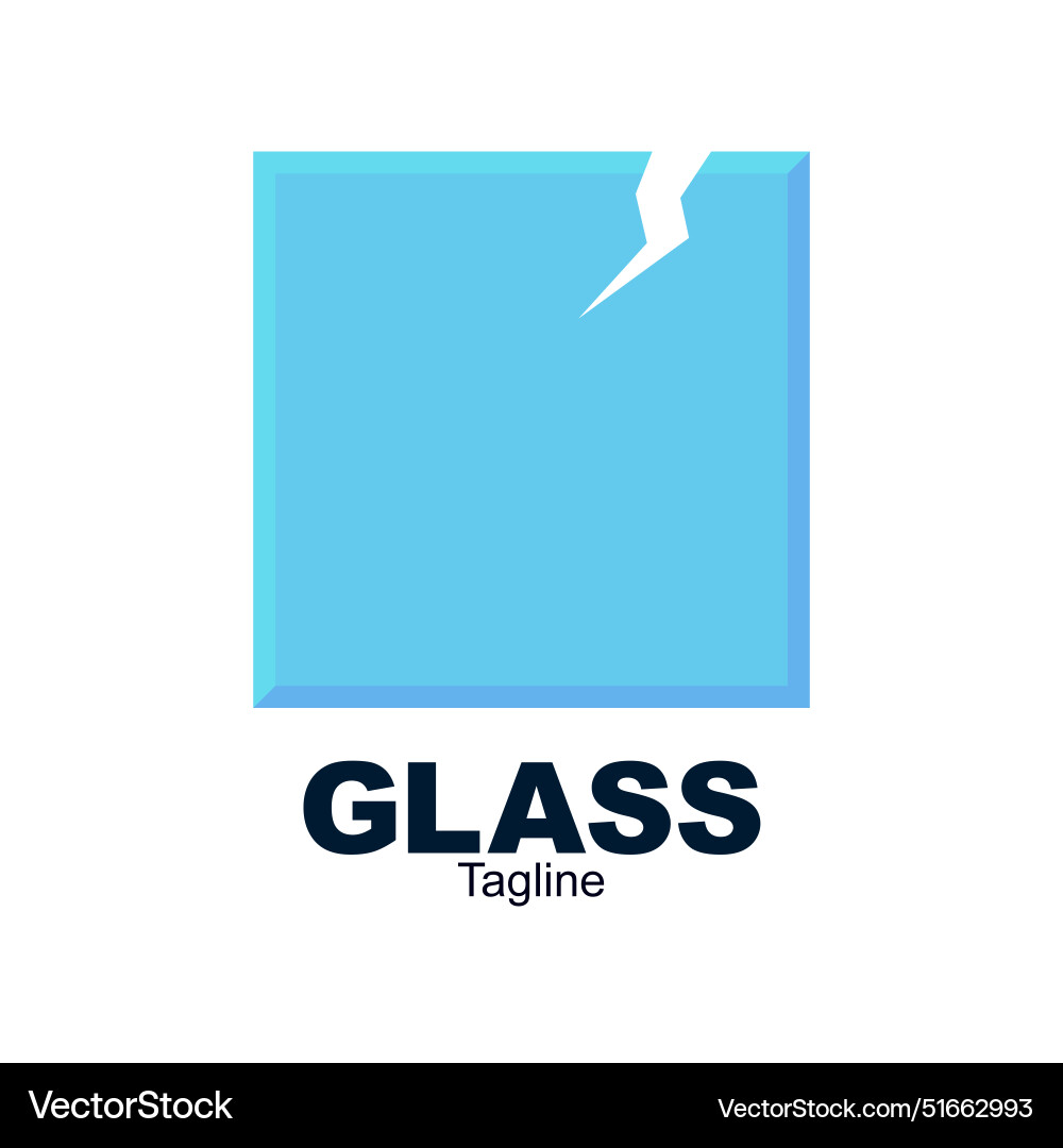 Glass logo icon window c Royalty Free Vector Image