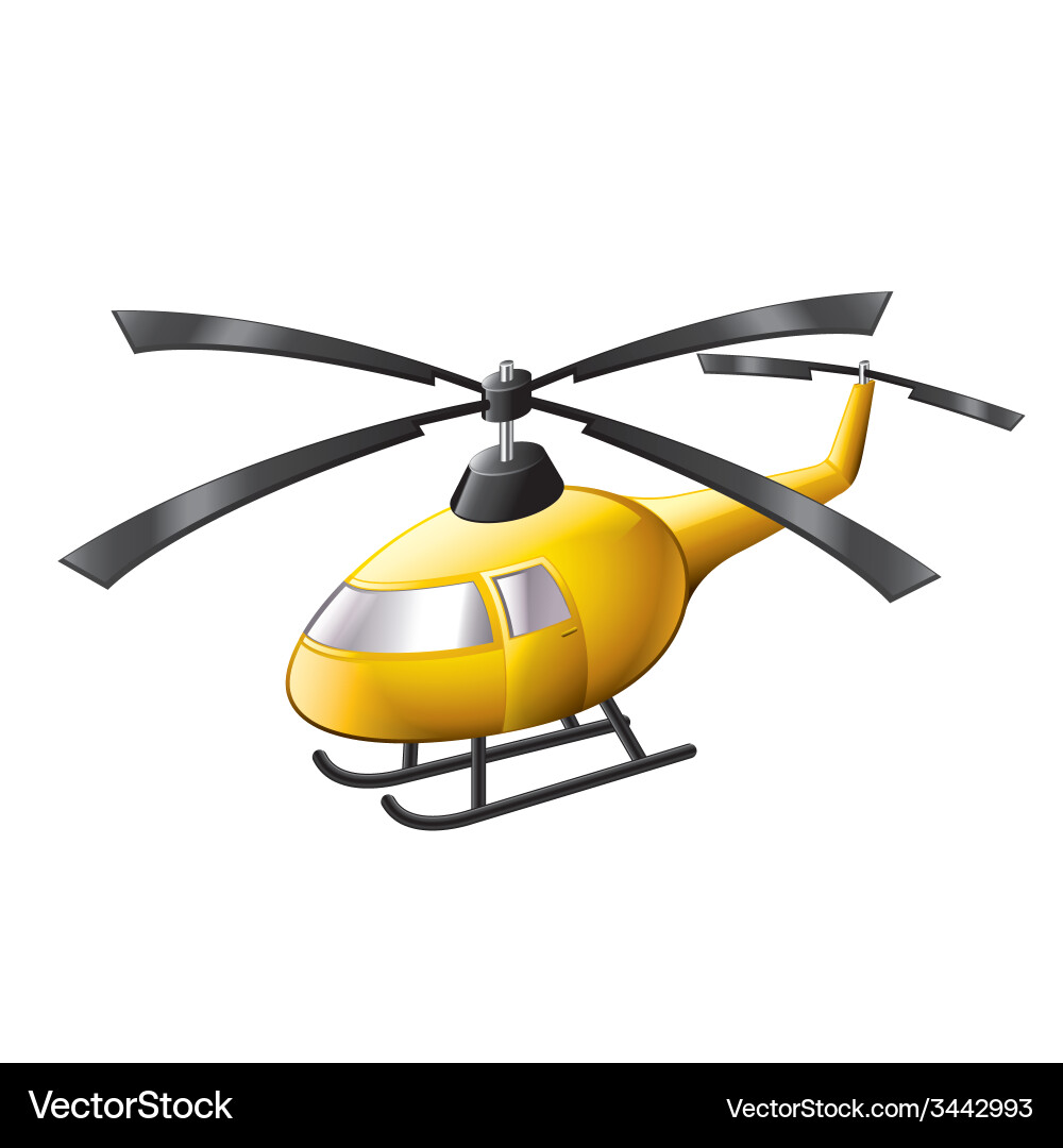 Helicopter isolated Royalty Free Vector Image - VectorStock