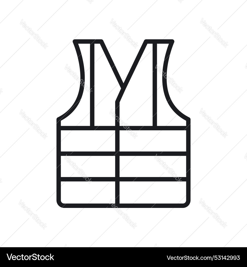 High visibility vest icon symbol on white Vector Image