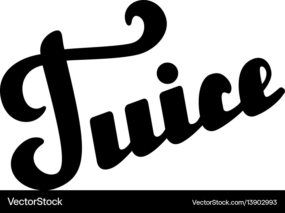 Juice hand written lettering Royalty Free Vector Image