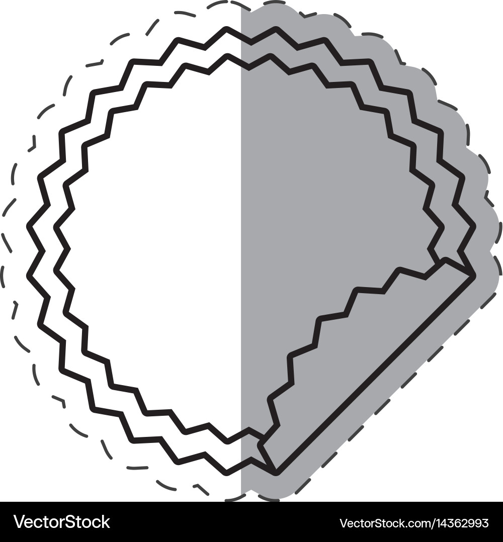 Label template stamp cut line Royalty Free Vector Image