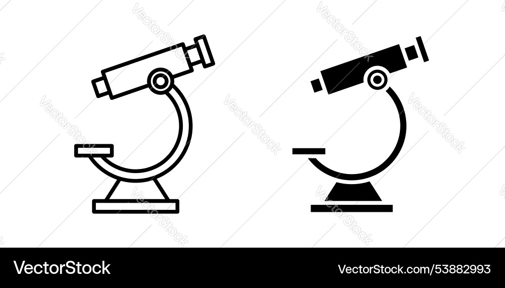 Microscope icon set Royalty Free Vector Image - VectorStock