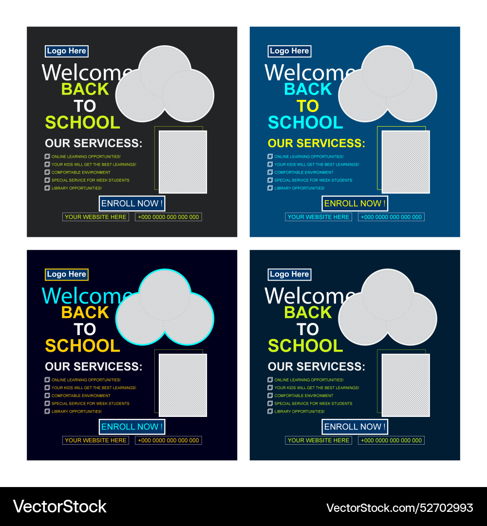 Modern welcome back to school eye catching – Royalty-Free Vector ...