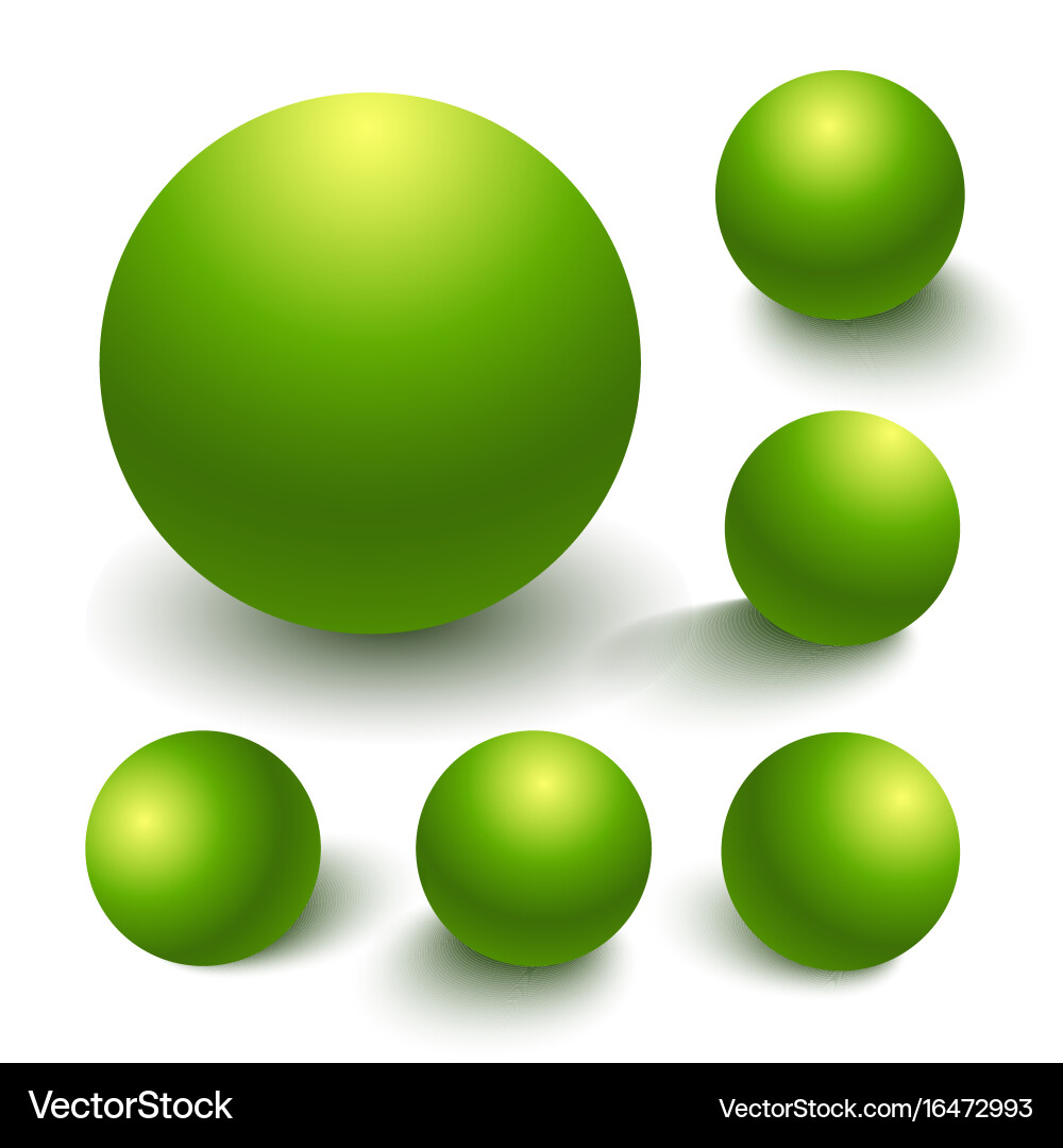 Realistic spheres Royalty Free Vector Image - VectorStock