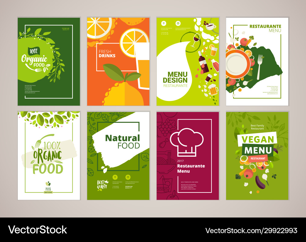Restaurant Menu & Brochure Templates Vector Image