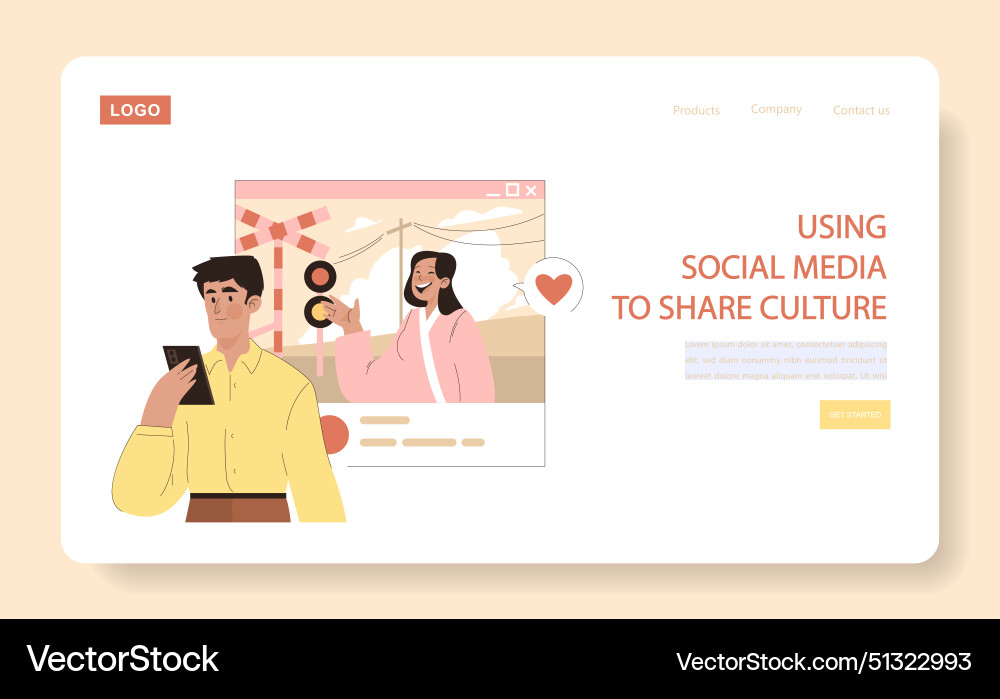 Sharing culture flat Royalty Free Vector Image