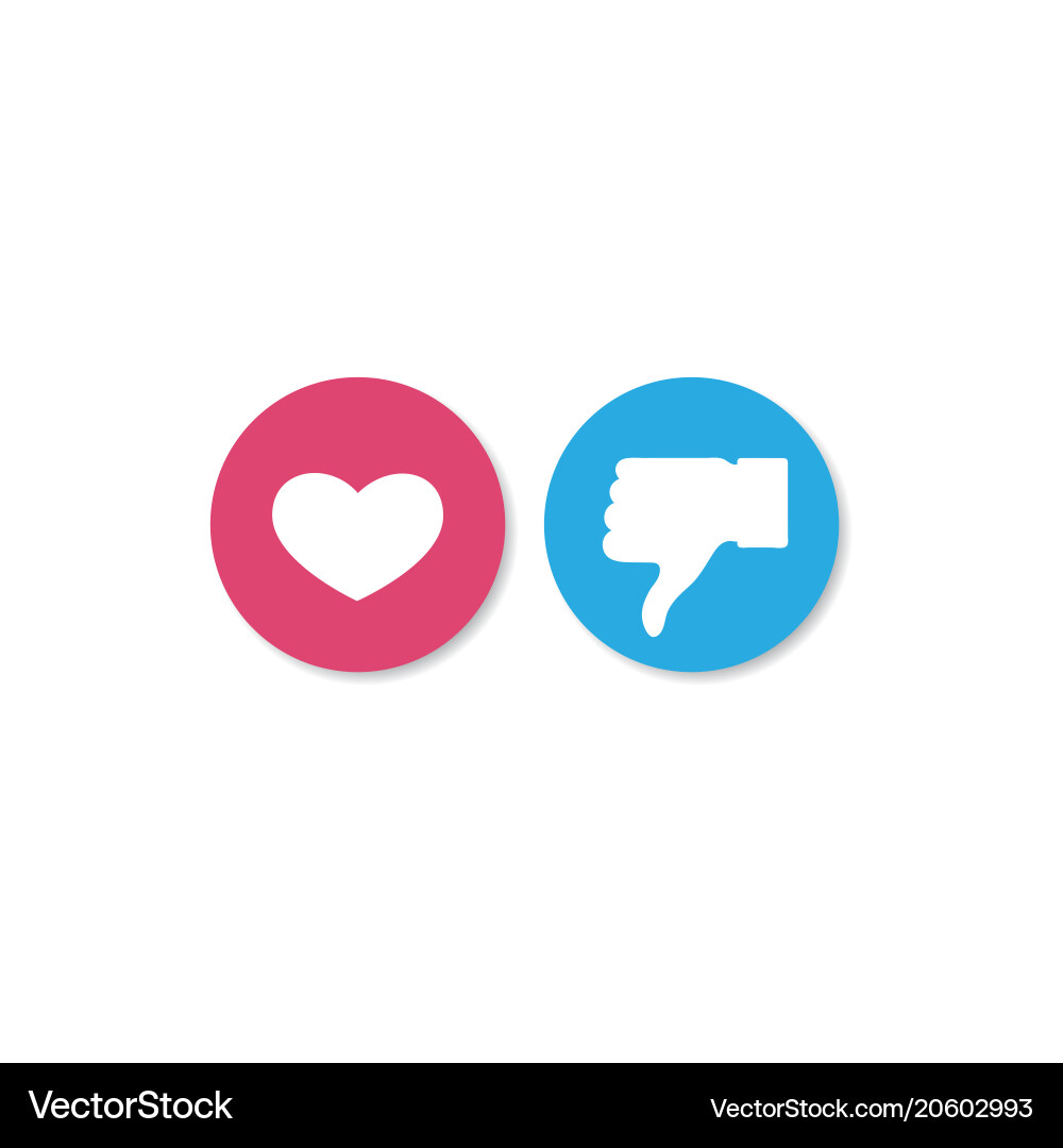 Social media like and dislike background Vector Image