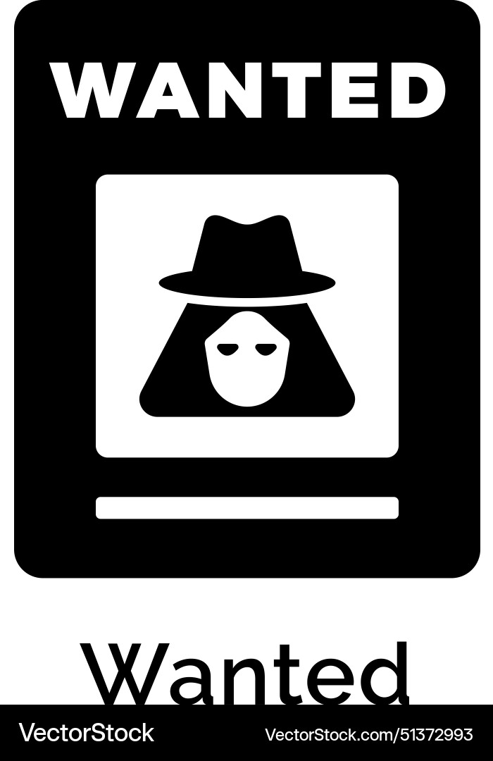 Wanted poster icon Royalty Free Vector Image - VectorStock