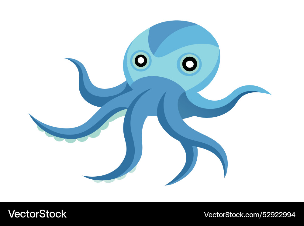 Dumbo octopus under water animal flat on white Vector Image
