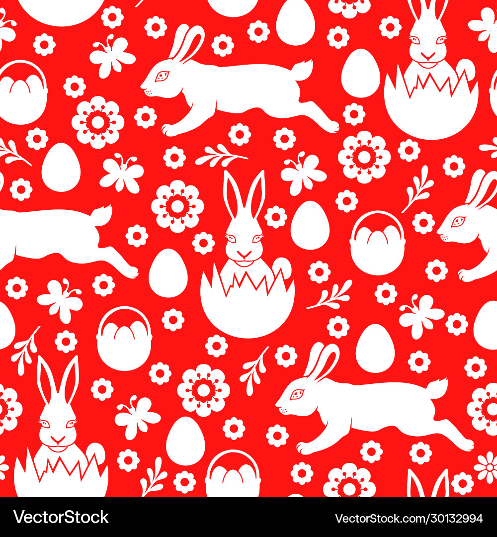 Easter Rabbit Pattern Royalty Free Vector Image