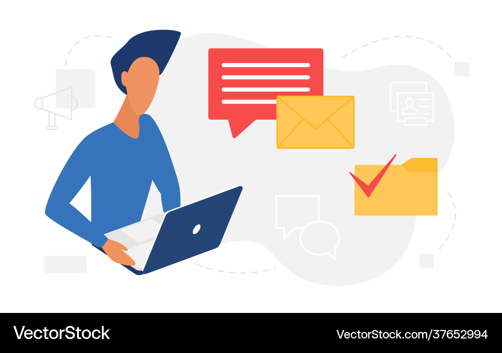 Email Communication Concept Royalty Free Vector Image