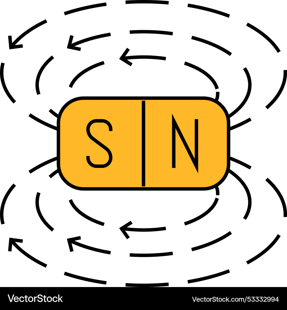 Field electromagnetic icon color Royalty Free Vector Image