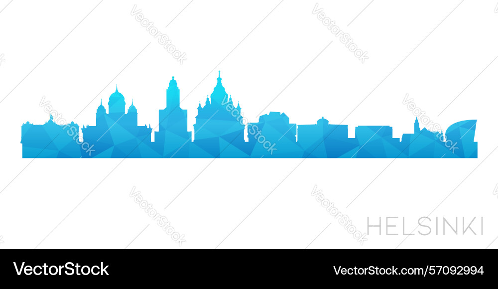Helsinki finland low poly skyline clip art – Royalty-Free Vector ...