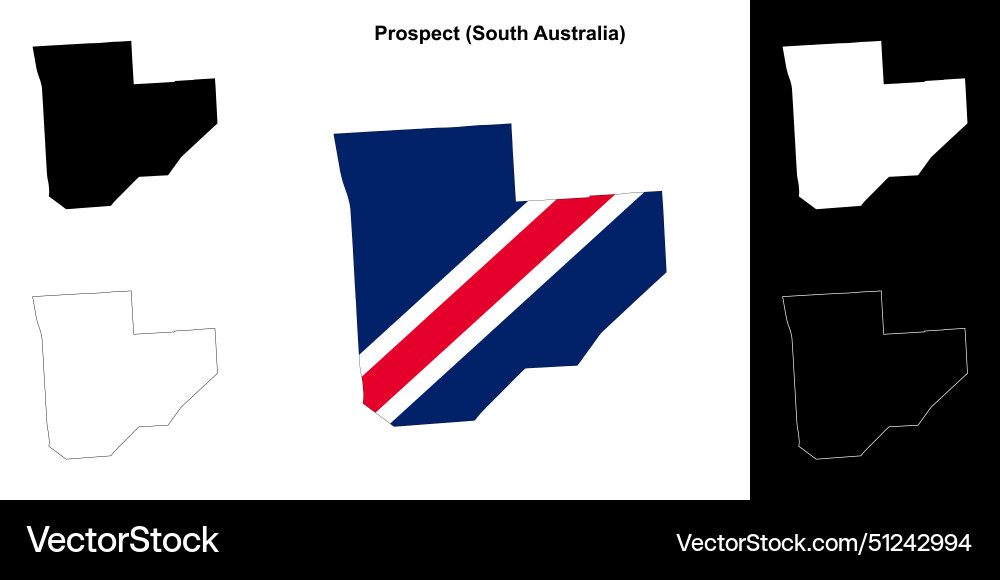 Prospect outline map Royalty Free Vector Image