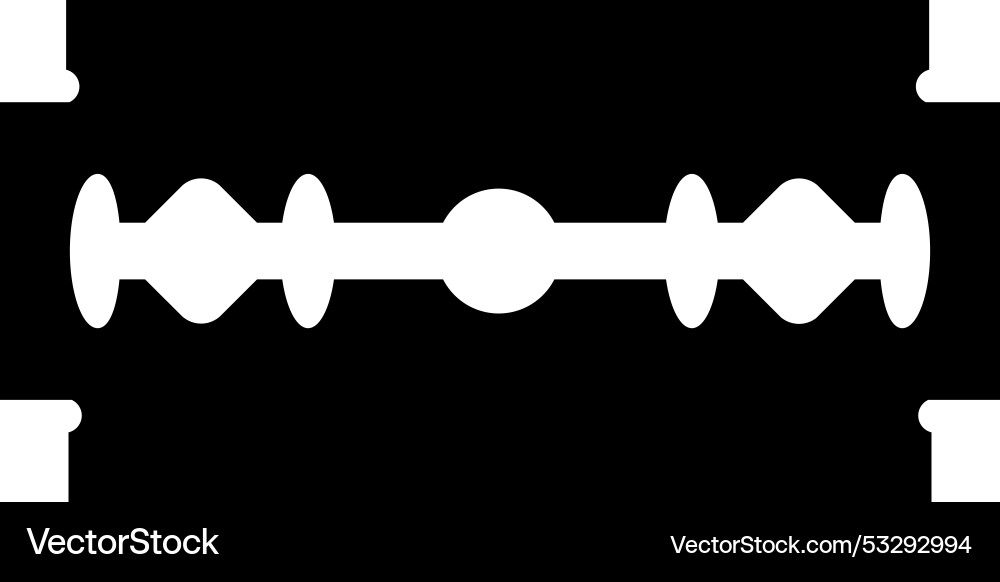 Razor blade icon shaving double edge Royalty Free Vector