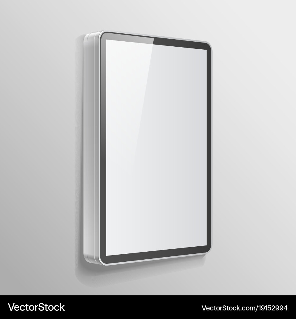 Realistic light box template Royalty Free Vector Image