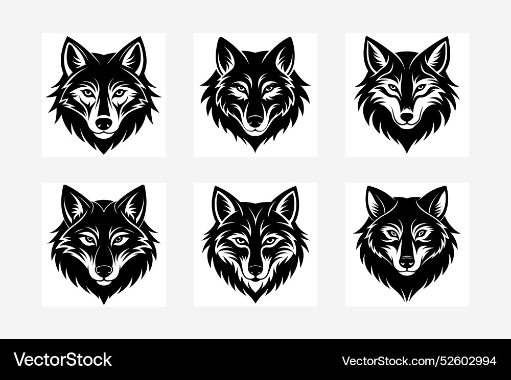 Wolf head design Royalty Free Vector Image - VectorStock