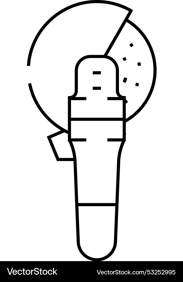 Angle grinder tool line icon Royalty Free Vector Image