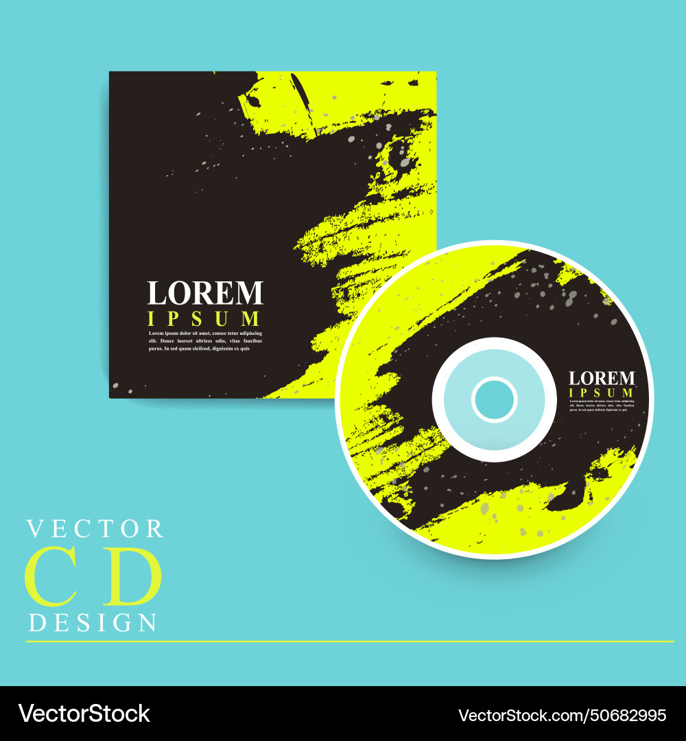 Attractive cd cover template design Royalty Free Vector