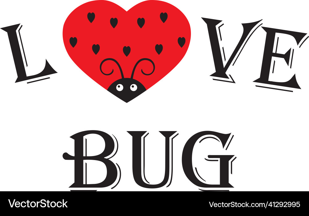 Love ladybug Royalty Free Vector Image - VectorStock