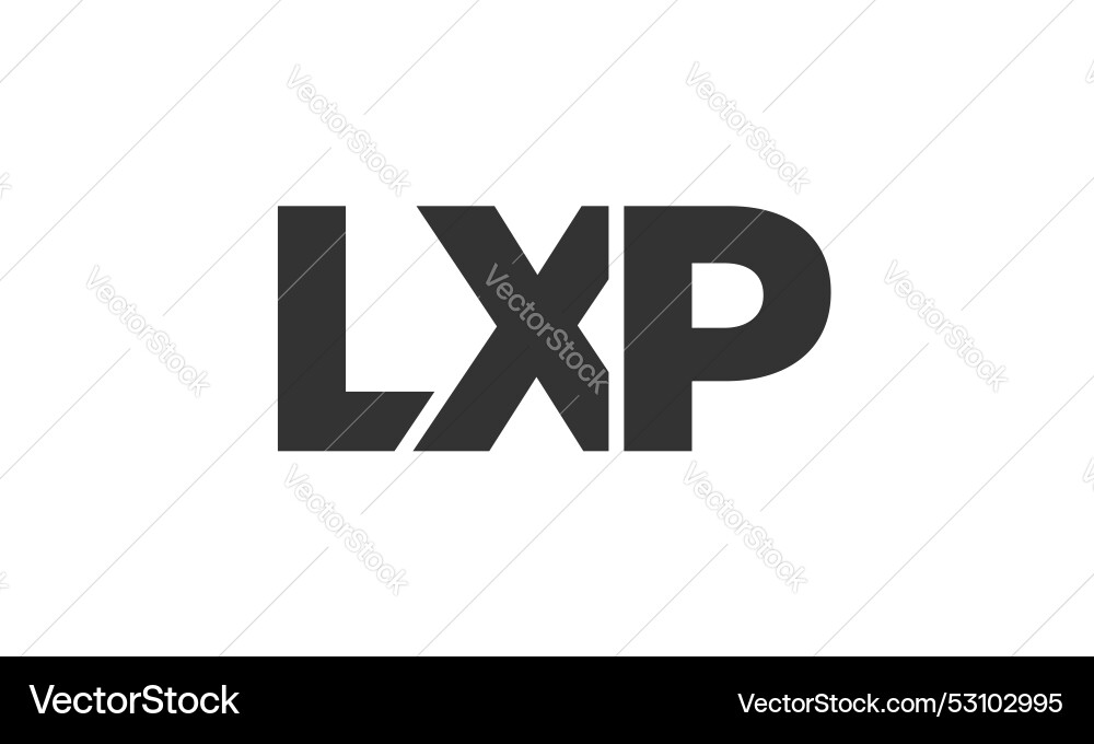 Lxp logo design template with strong and modern Vector Image
