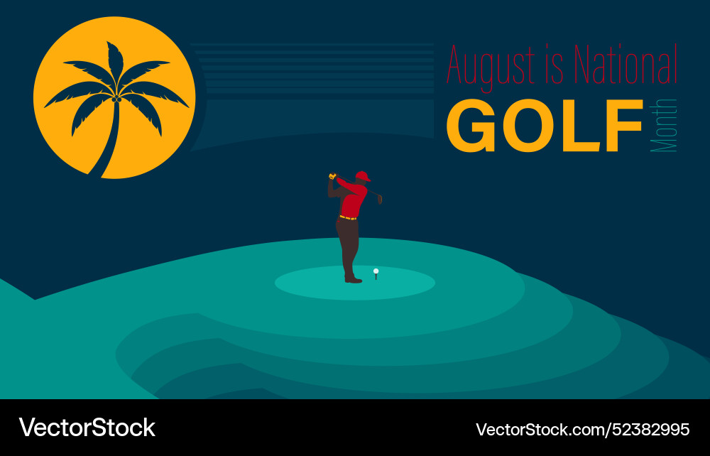 National golf month Royalty Free Vector Image - VectorStock