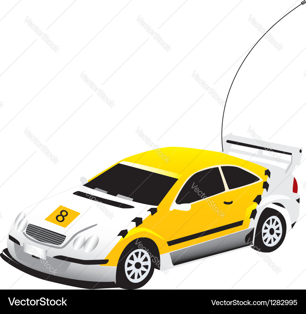 Remote Controlled Yellow Car Royalty Free Vector Image