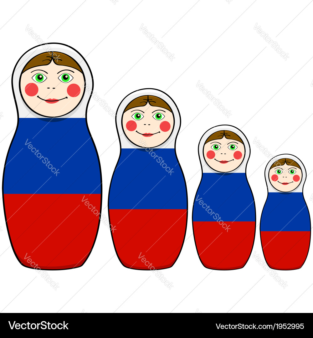 Russian Matryoshka Dolls Royalty Free Vector Image