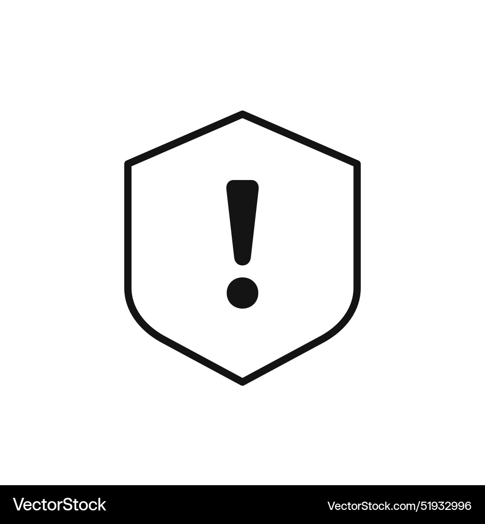 Alert shield exclamation icon perfect Royalty Free Vector