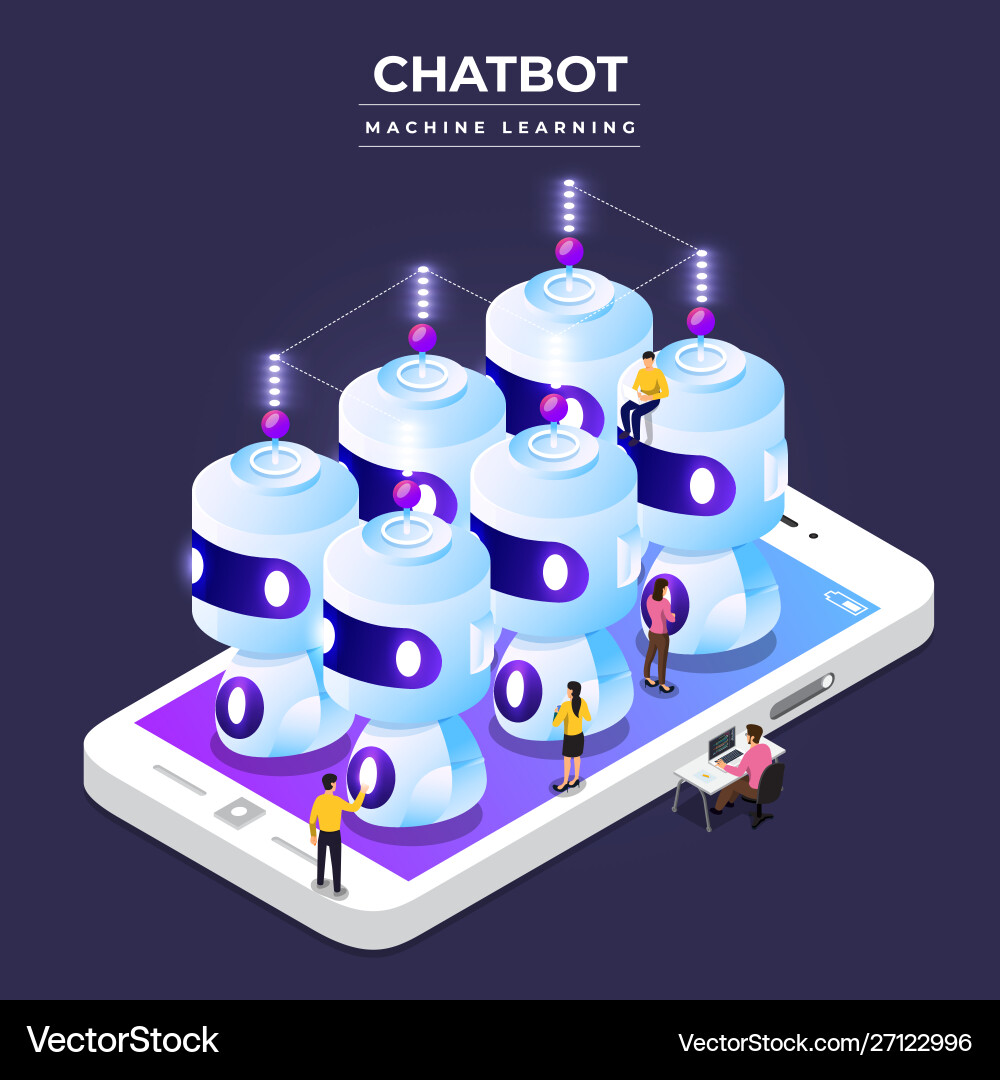 Concept chatbot technology Royalty Free Vector Image