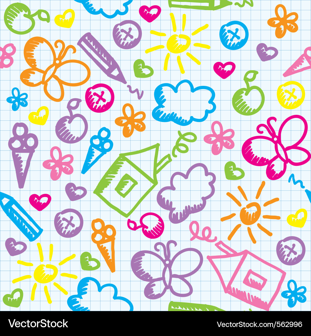 Doodle pattern Royalty Free Vector Image - VectorStock