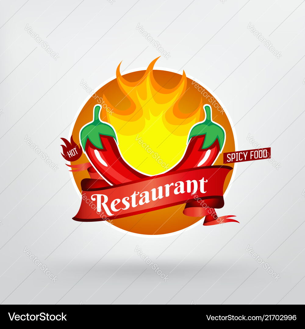 Restaurant Pepper Logo Red Pepper Restaurant Logo Stock Illustrations