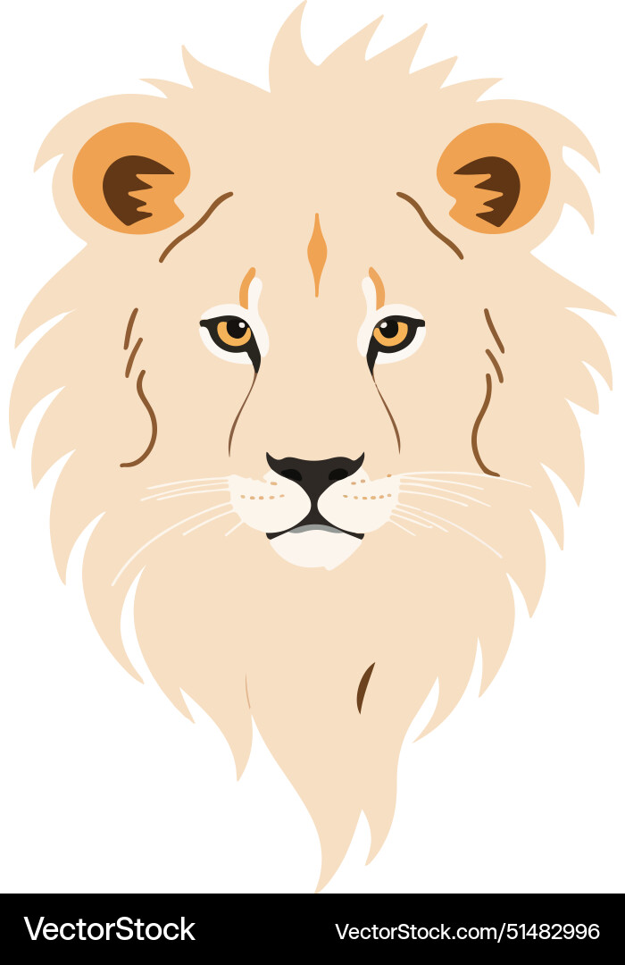 Lion head Royalty Free Vector Image - VectorStock
