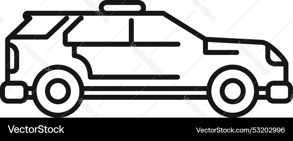 Police car protecting and serving law enforcement Vector Image