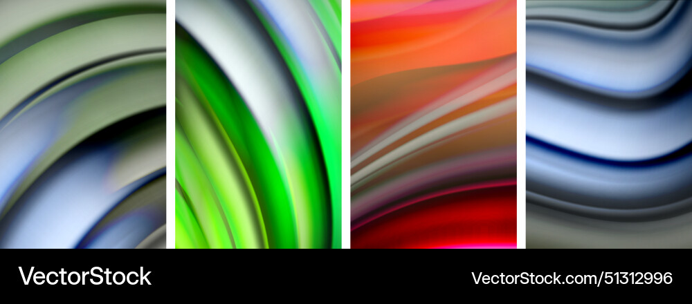 Rainbow style fluid color wave line background Vector Image