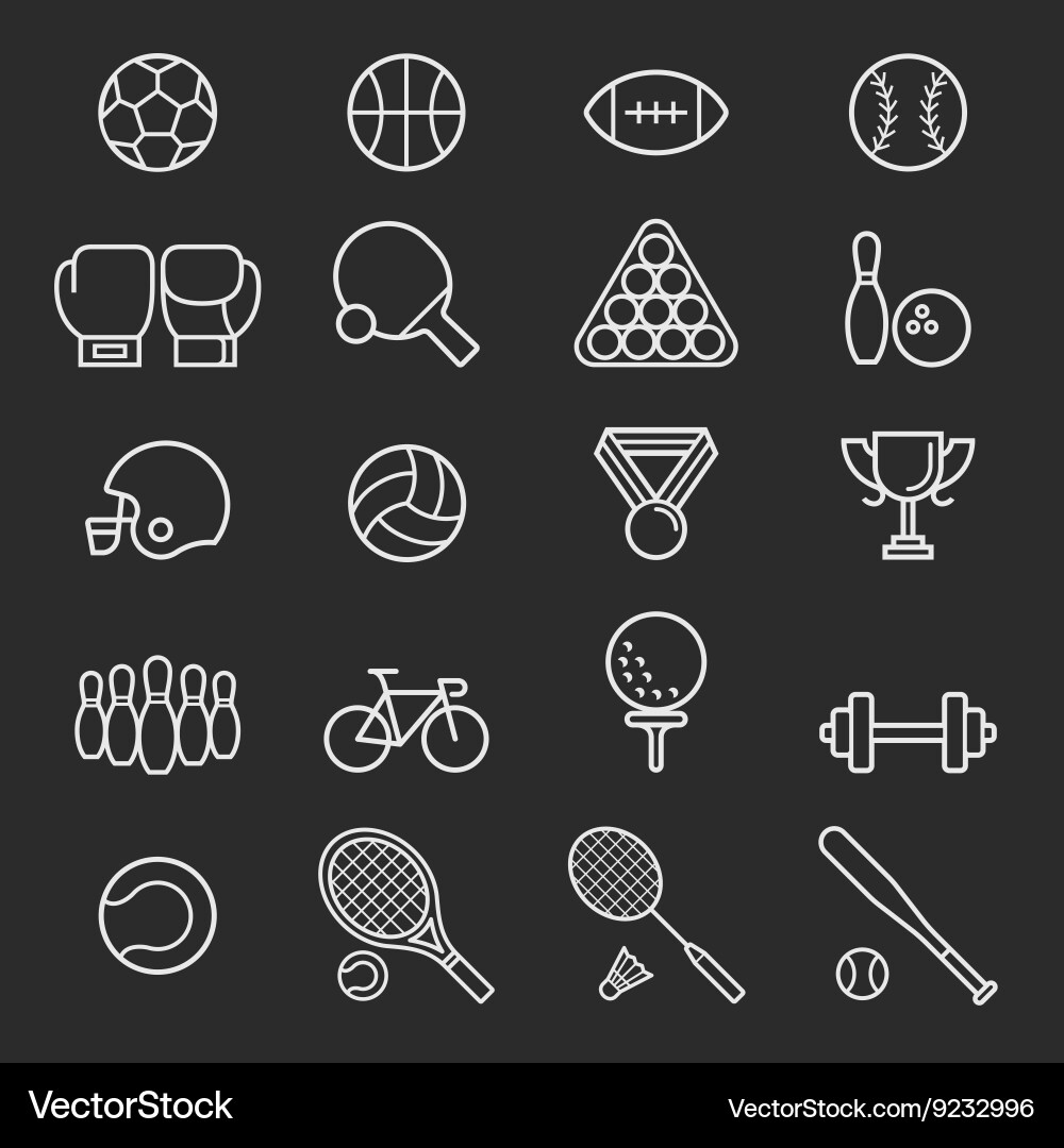 Set of sport icons Royalty Free Vector Image - VectorStock