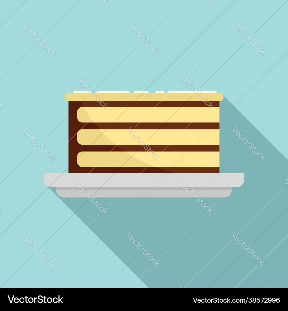Slovenian cake icon flat slice Royalty Free Vector Image