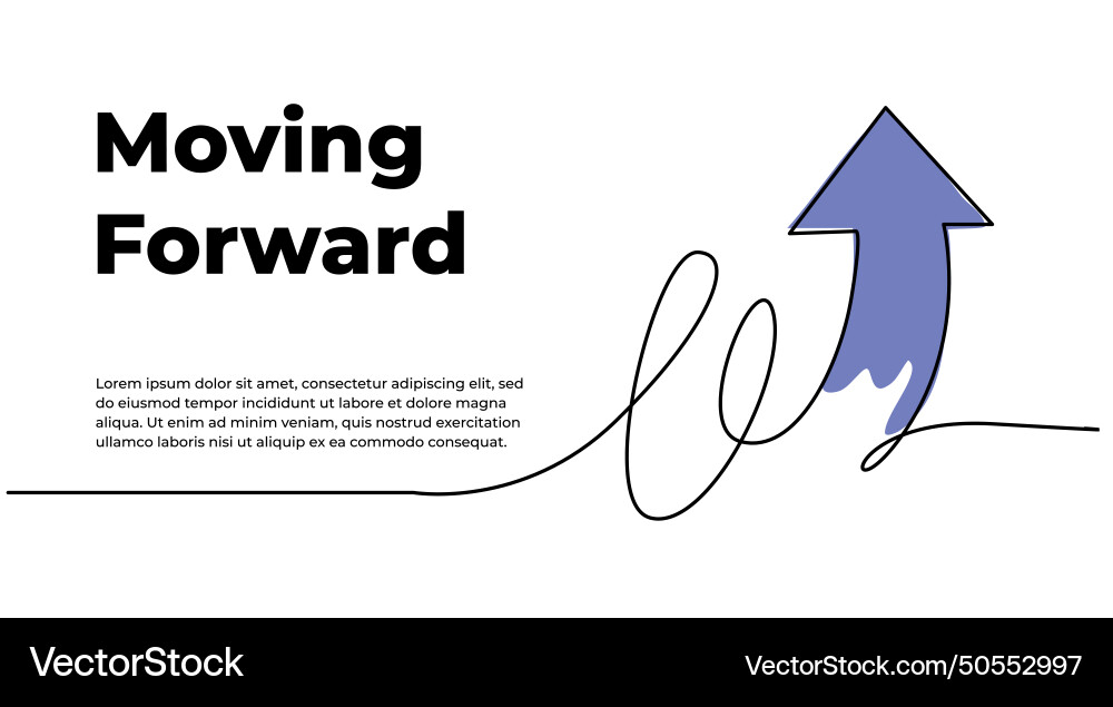 Continuous line design of arrow pointing up one Vector Image
