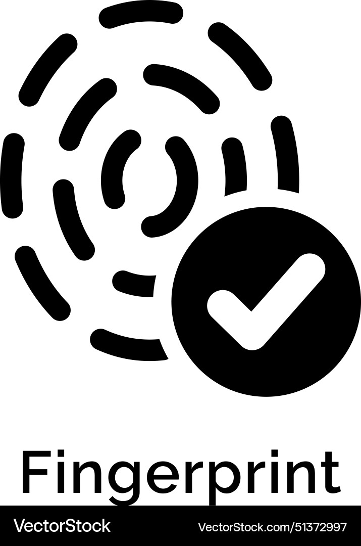 Fingerprint evidence icon Royalty Free Vector Image