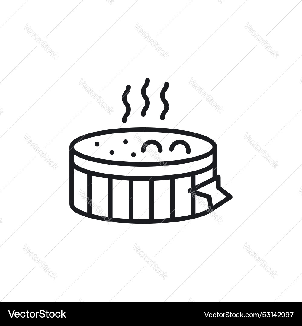 Hot jacuzzi tub icon symbol on white background Vector Image