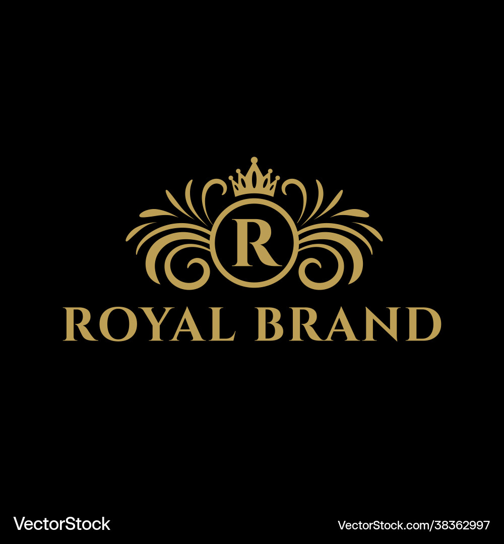 Royal brand logo template Royalty Free Vector Image