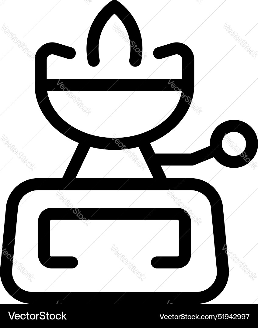 Spirit lamp burning with strong flame Royalty Free Vector