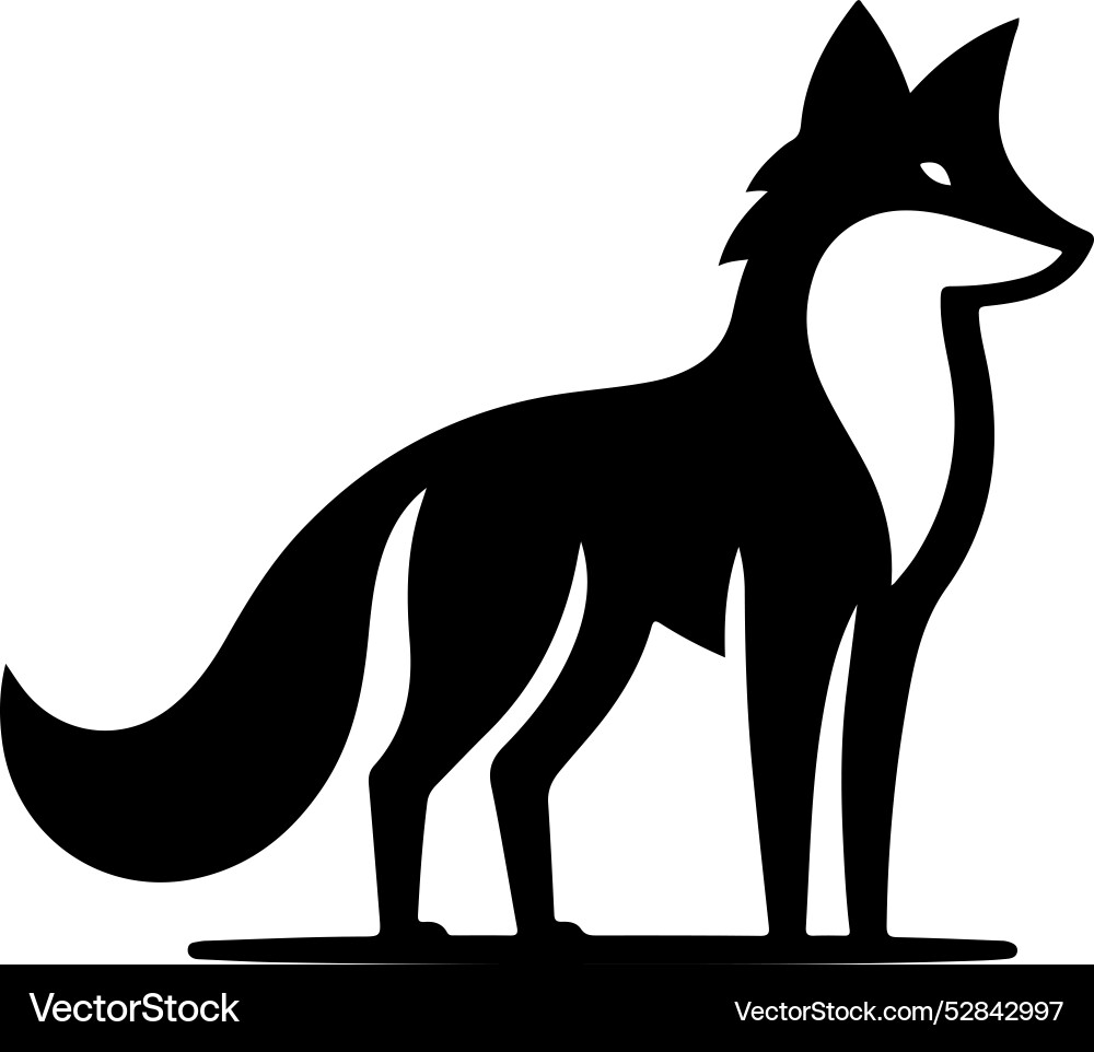Swift fox silhouette Royalty Free Vector Image