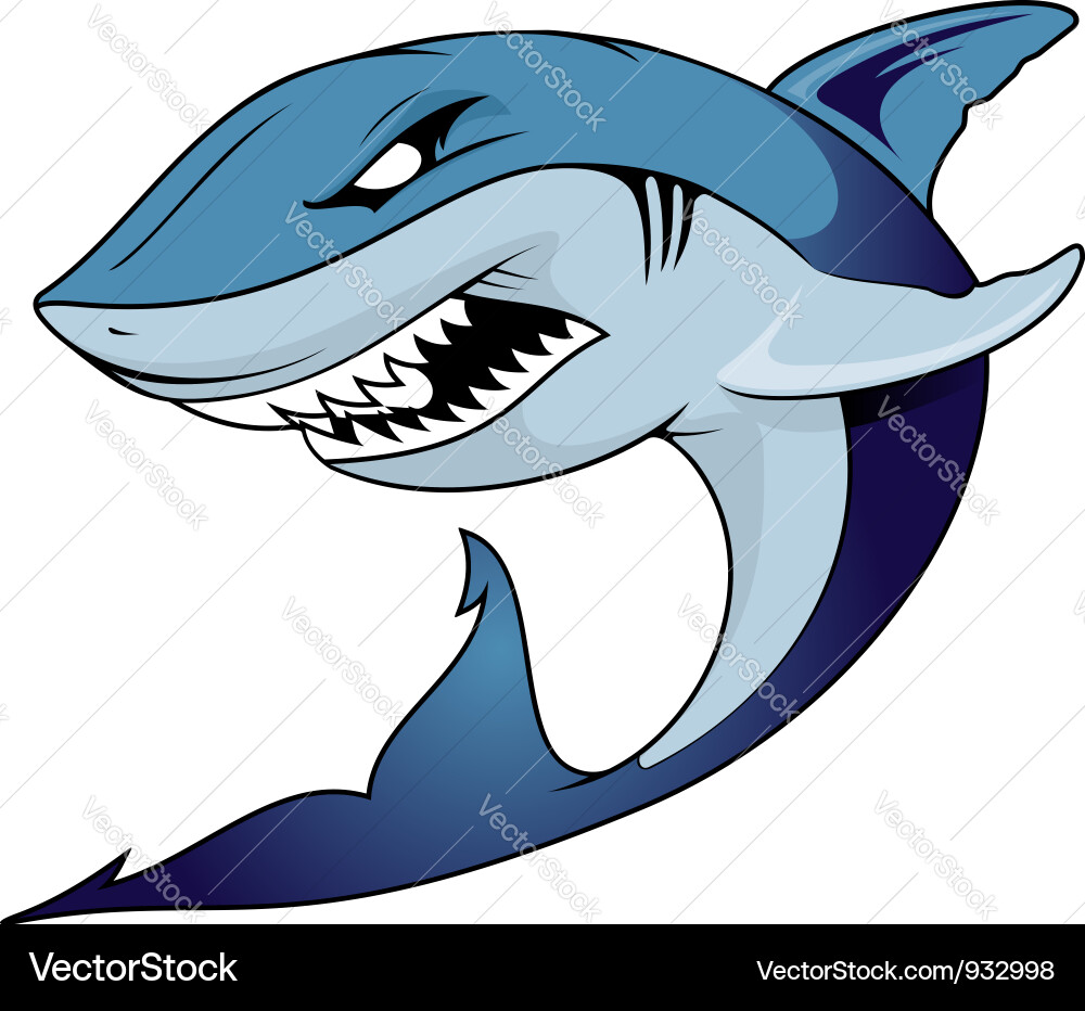 Aggressive Shark Royalty Free Vector Image - VectorStock