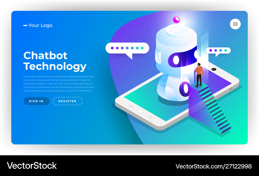 AI Chatbot Technology Concept Royalty Free Vector Image