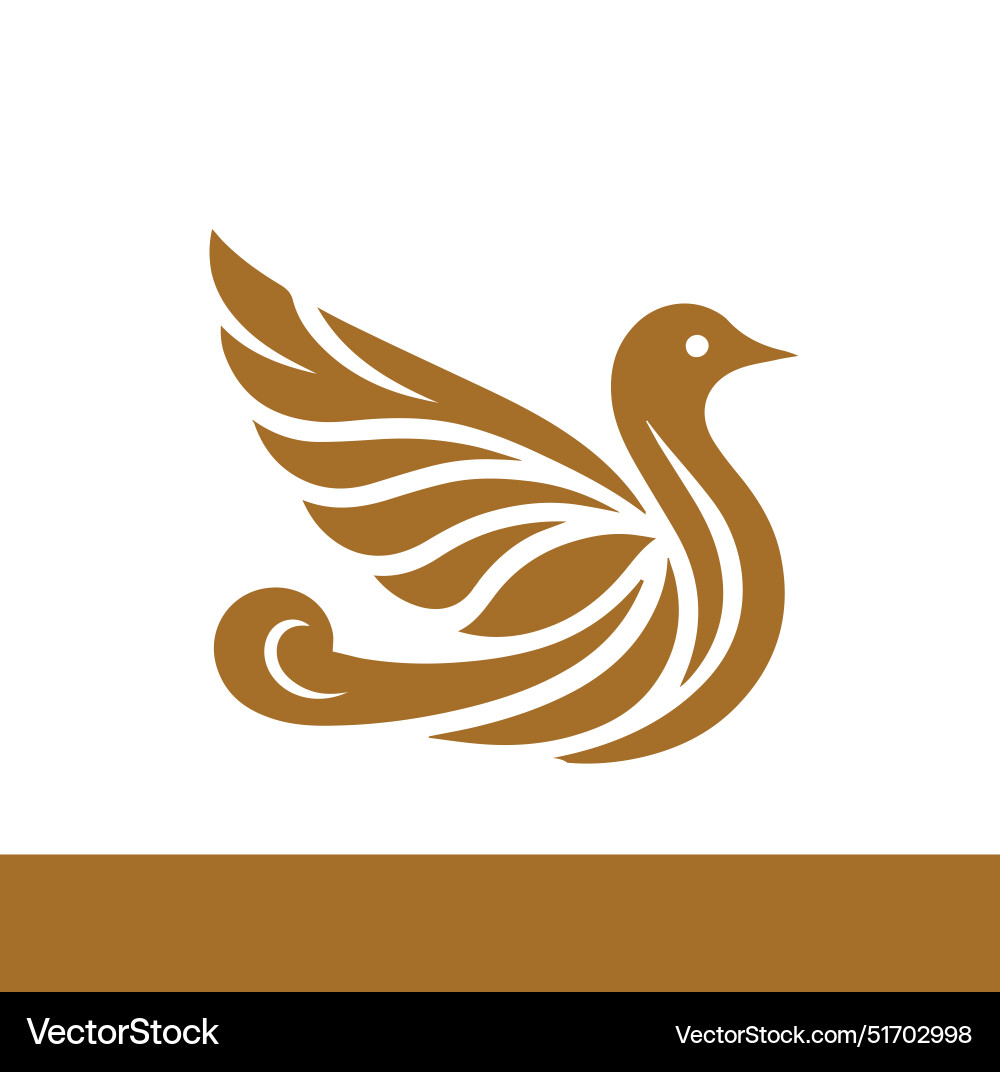 Bird floral logo Royalty Free Vector Image - VectorStock